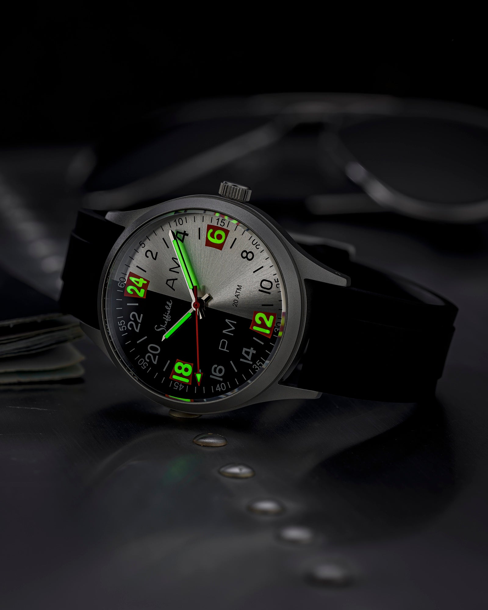 Sheffield 24 Hour Watch | Premium 24 Hour Time Watch with Analog Dial